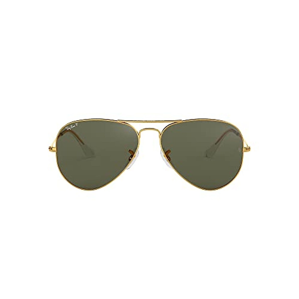 Ray-Ban RB3025 Classic Aviator Sunglasses, Gold/Green Polarized, 58 mm