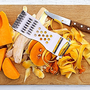 5-in-1 Peeler Grater,Melon Planer Practical Kitchen Peeling Tools, Vegetables Cutter For Cucumbers, Potatoes, Carrots, 17*7.3*1CM