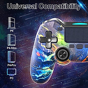 TERIOS Wireless Controller Compatible with PS4/Slim/Pro Controller for Playstation 4 with Built-in Speaker/Stereo Headset Jack/Dual Vibration/6-Axis Motion/Programming/1000mAh Battery/Auto Fire Turbo
