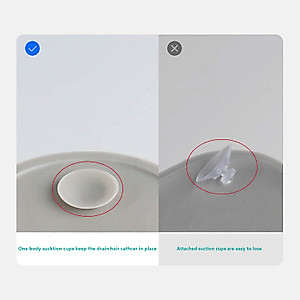 Shower Drain Hair Catcher, Hair Drain Catcher with Suction Cups Tub Drain Hair Catcher Hair Stopper for Shower Drain Bathtub Hair Drain Catcher for Bathroom Bathtub Kitchen Sinks (White)