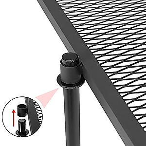 Sunnydaze Adjustable Swivel Fire Pit Cooking Grill Grate - Outdoor Backyard Heavy-Duty Steel Campfire Barbecue Rack - 360-Degree Rotating Ability - 24-Inch