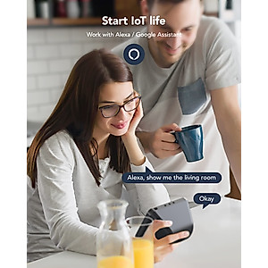 GNCC Security Camera Outdoor 2.4G WiFi Surveillance CCTV Camera, 360° PTZ Auto-Tracking Color Night Vision IP66 Waterproof Camera, Motion Detection Alarm, 2 Way Audio, APP Remote Control K1