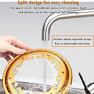 Smokeless Automatic Rotary Barbecue Machine,Electric Skewer Machine,0°-200° Adjustable Temperature,for 4-6 People Barbecue Oven Cup