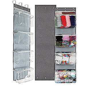 Coopay Yarn Storage Hanging Knitting Bag with 3 Hooks, Large Yarn Bag Organizer Dustproof Knitting Storage Organizer with 5 Separate Shelf, Closet Organizers and Storage for Knitting Crochet Supplies