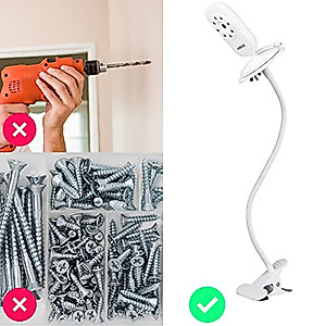 Universal Baby Monitor Mount for ANMEATE SM24, Arlo, Motorola, Owlet Cam and Most Other Baby Monitors, Flexible Gooseneck Baby Monitor Holder for Crib Without Tools or Wall Damage