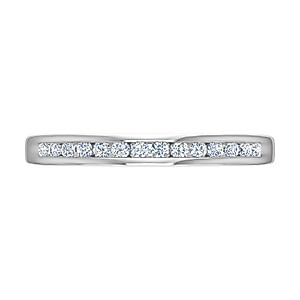 1/5 Carat Channel Set Diamond Wedding Band Ring in 14K White Gold (Ring Size 7)