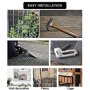 Upgraded Black Hardware Cloth Galvanized Wire Mesh 1/2 Inch 19 Gauge Chicken Wire Fence Roll Welded Wire Mesh Fence Roll for Home and Garden Fence and Home Improvement Project (1/2 inch 36''x100')