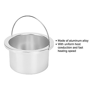Wax Pot,Portable Wax Melting Inner Pot Depilatory Machine Pot Waxing Warmer Replacement Pot for Hair Remover Machine Wax Warmer Replacement Tin Inner Pot Portable Hair Removal Waxing Bowl