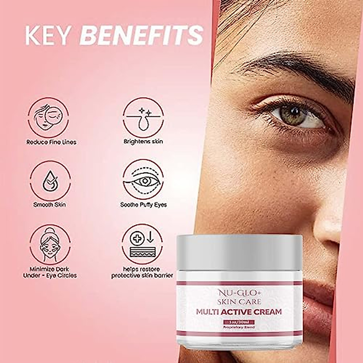 Nu-Glo Cream - Nu Glo Skincare Face Cream, NuGlo Multi Active Cream (5 Pack)