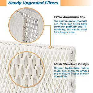 ANTOBLE 4 Pack WF813 Humidifier Filter Replacement for ReliOn RCM-832 RCM-832N, ProCare PCWF813 PCWF-813 PCCM-840 PCCM-832N, Equate EQWF813 EQ 2119-UL Cool Mist Humidifier Filters