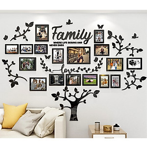 DIY Wall Decor Living Room Family Tree Wall Decor Sticker 3D Picture Frames Collage Wall Decor Living Room Wall Decor