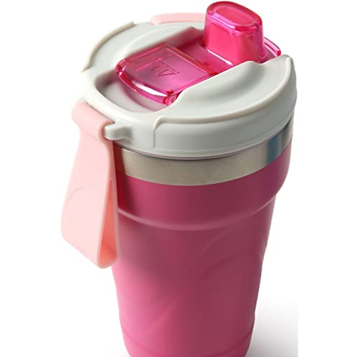 Arctic Zone 16oz Vacuum Insulated Triple-Layer Stainless Steel Super Chug Tumbler Travel Bottle, Pink