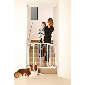 Dreambaby Chelsea Auto-Close Security Baby Safety Gate-with Extensions-White (Fits openings with 28-39 Inches wide)-Model L778W