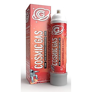 Cosmic Gas Watermelon Candy Flavor Whipped Cream Dispenser Cartridge Tank, Nitrous Oxide 1L 615 Gram, Whipped Cream Tank, N2O Charger Tank, 1 Cylinder