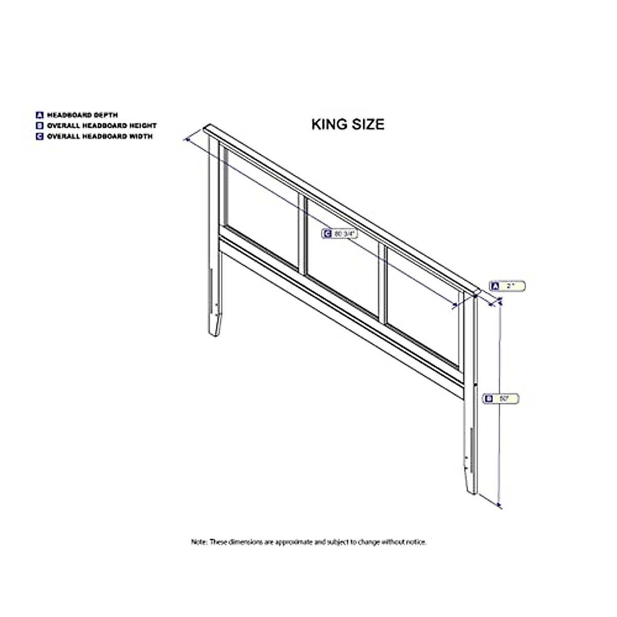 AFI Madison King Headboard with Turbo Charger in White