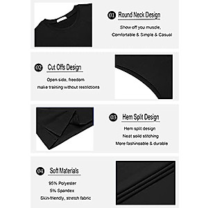 COOFANDY Mens Gym Workout Tank Tops Cut Off Muscle T Fitness Sleeveless Shirt