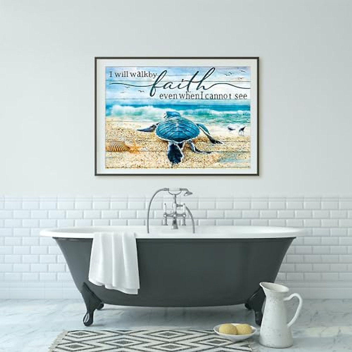 Turtle Diamond Art Painting Kits for Adults - Inspirational Full Drill Diamond Dots Paintings for Beginners, Round 5D Paint with Diamonds Pictures Gem Art Painting Kits DIY Adult Crafts 12x16inch