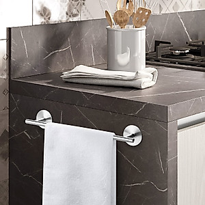 Towel Bar for Bathroom: 17 Inch Self Adhesive Bath Towel Bar - SUS304 Stainless Steel Towel Racks Wall Mounted - No Drill Shower Towel Holder for Bathroom, Kitchen, Cabinet