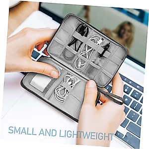 ABOOFAN 2 Pcs Digital Accessories Organizer Data Cable Storage Bag Electronic Accessories Organizer Digital Accessories Bag Data Line Storage Bag Pack polyester travel earphone