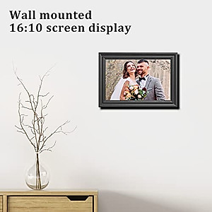 FRAMEO Digital Frame WiFi 10.1 Inch Digital Picture Frame, 16GB Storage, Auto-Rotate,IPS Touch Screen,Wall-mountable, Easy Setup and Share Photos and Videos via Free App from Anywhere