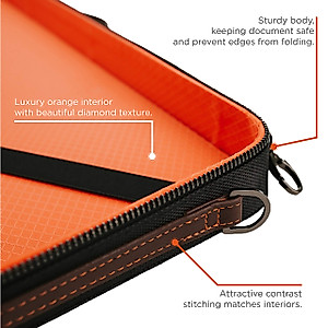 ANYA Luxury Art Portfolio Case 17 x 24” A2 Artist Carrying Bag | Premium Business Artwork Storage Folder | Professional Art Organizer | Drawings Sketches Foam Board Carry Waterproof Briefcase SKAPA