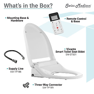 Swiss Madison Well Made Forever SM-STS01 Vivante Smart Toilet Seat Bidet, White