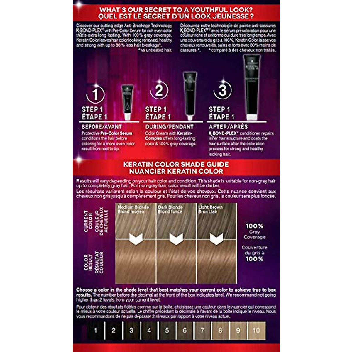 Schwarzkopf Keratin Color 7.55 Dark Golden Blonde Permanent 100% Gray Coverage