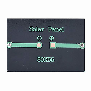 2Pcs 0.6W 5V Solar Panel, Polysilicon Solar Panel for Small Power Appliances, 80x55mm Solar Charging Panel for Emergency Lights, Advertising Lights