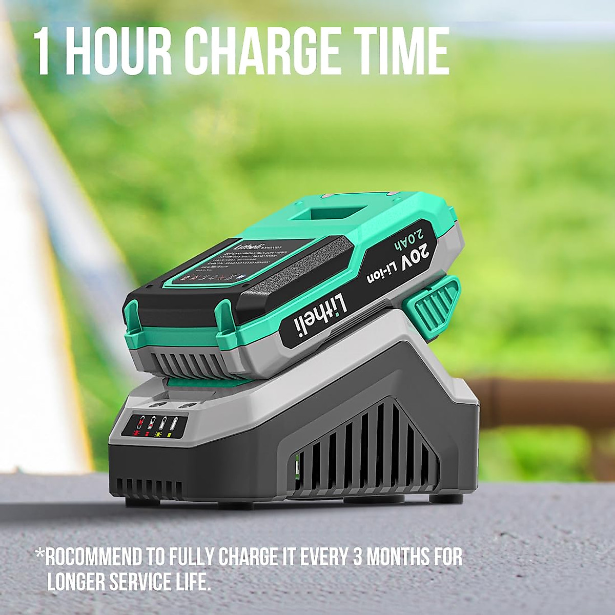 LiTHELi 20V 2.0AH Lithium Ion Battery Pack,Only Fit 20V Power Tools