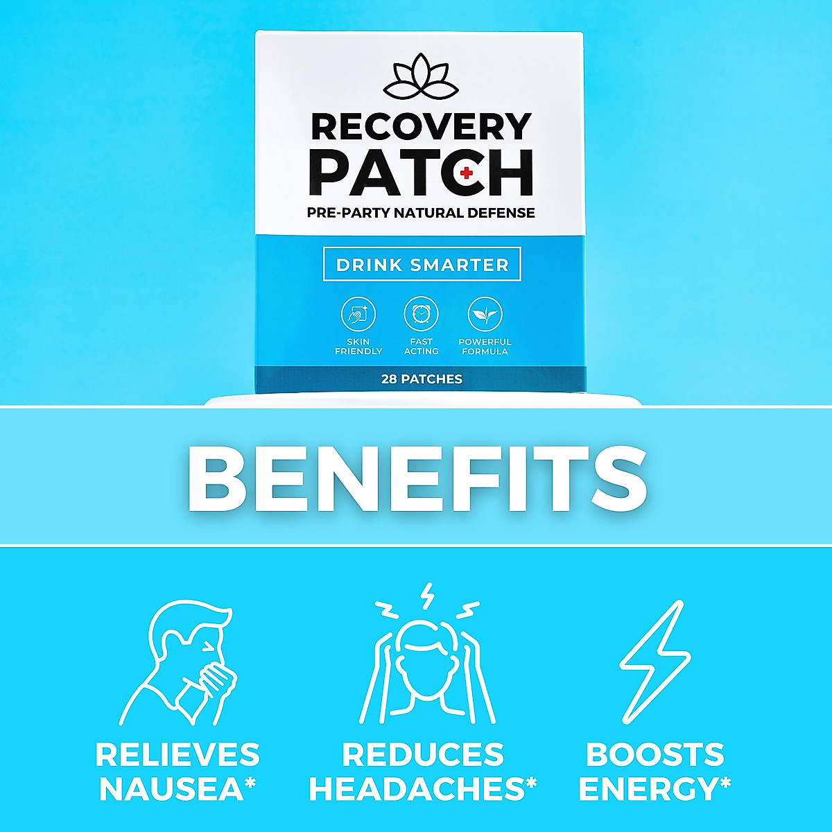 Party Treats Patches 28 Pack - Wake Up Refreshed & Energized with Our 100% Natural Ingredients Party Patch - Skin-Friendly & Waterproof - Enhanced Morning Formula…