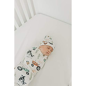 Large Premium Knit Baby Swaddle Receiving Blanket"Jo" by Copper Pearl