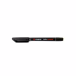 STABILO PERMANENT OHP UNIVERSAL CD/DVD MARKER Pen - SUPERFINE - BLACK (SINGLE Pen)