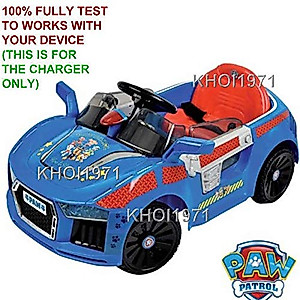 KHOI1971 Wall Charger AC Adapter Power Cable Cord Compatible with Nickelodeon Paw Patrol E Cruiser Chase Ride on 6V-Volt Battery Charger AC Adapter NOT Created or Sold by Nickelodeon