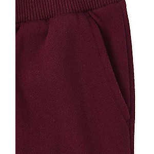 The Children's Place baby boys The Children's Place and Toddler Fashion Fleece Jogger Sweatpants, Redwood, 3T US