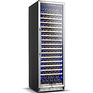 BODEGA 24 Inch Wine Cooler, 176 Bottles Large Capacity Frost Free Wine Fridge with Advanced Cooling Compressor for Red, Rose and Sparkling Wines,Built-in & Freestanding