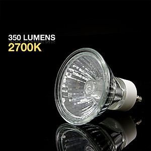 ETOPLIGHTING |3-Pack|35 Watt GU10 Halogen Light Bulbs with Clear UV Glass Cover 120 Volts 2,000 Life Hours, APL1583