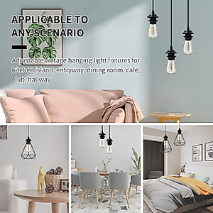 GOTEYSE Industrial Mini Pendant Light Kit, UL E26 Lamp Socket Retro Pendant Light Cord, Mini Ceiling Pendant Light, Adjustable DIY for Kitchen Bedroom Bar Cafe