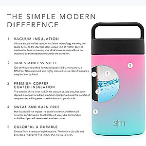 Simple Modern Food Jar Thermos for Hot Food | Reusable Stainless Steel Vacuum Insulated Leak Proof Lunch Storage for Smoothie Bowl, Soup, Oatmeal | Provision Collection | 12oz | Sorbet