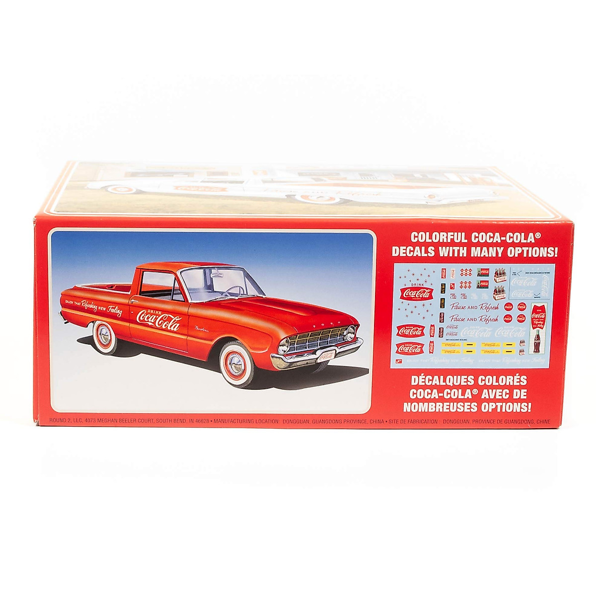AMT 1960 Ford Ranchero w/Coke Chest (Coca-Cola) 2T 1/25th Scale Model Kit, White (AMT1189M)