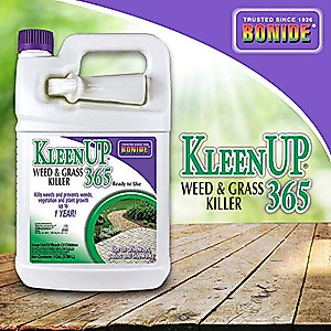 Bonide KleenUP 365 Weed & Grass Killer, 1 Gallon Ready-to-Use Spray, Long Lasting Protection, Use on Driveways, Patios & Sidewalks