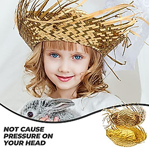 Zerodeko Beach Hat 2pcs Beachcomber Straw Hats, Hawaiian Straw Hats Summer Beach Hats Womens Hats