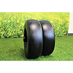 2 Pack 13x5.00-6 Black No Flat Front Solid Tire Puncture Proof Assemblies