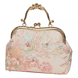 ZLXDP Embroidered Women's Shoulder Wedding Handbag Women's Evening Bag Women's