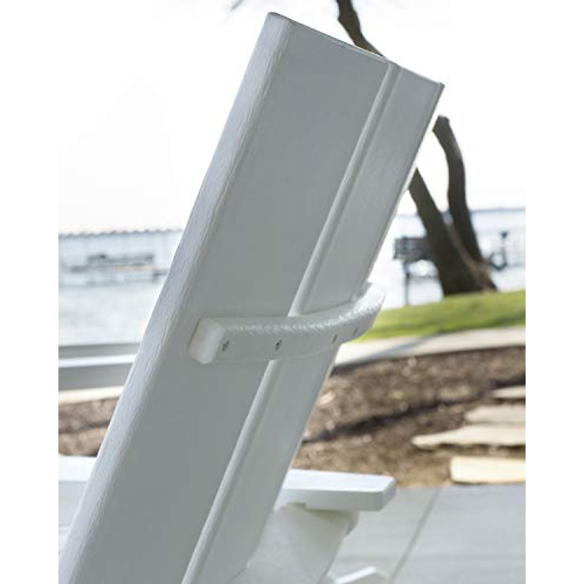 POLYWOOD MNR10BL Modern Adirondack Rocker, Black