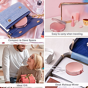 B Beauty Planet 25X Magnifying Mirror with Light, 25X/5X/1X Travel Lighted Makeup Mirror,Portable LED Compact Mirror,Handheld Folding Rechargeable Ring Light Mirror