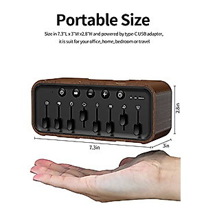 SERENLUX White Noise Sound Machine with Customizable DIY Sound Mixer, Sleep Timer, Adjustable Volume, Built-in Soothing Night Sounds, Natural Sound Therapy for Adults Kids Baby Sleeping Meditation