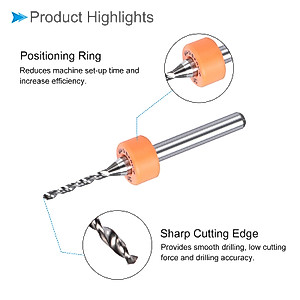 CoCud Micro PCB Drill Bits, 1/8" Shank 0.3mm-1.2mm Cutting Edge, Print Circuit Board Drill Bit - (Applications: for CNC Drilling Engraving Machine), 2-Set (20-Pieces)