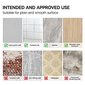 FOLUVUR Full Length Square Mirror with Sticker, 12x12, 8PCS, Wall Mount, Home Mirror