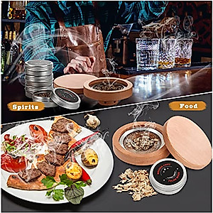 Cocktail Smoker Kit: Drink Smoker Infuser Kit with Cleaning Brush, Filter, Cherry, Oak, Apple, and Pecan Wood Chips, Old Fashioned Smoker Kit for Cocktail, Whiskey, Wine, Gift for Whiskey Smoker Lover