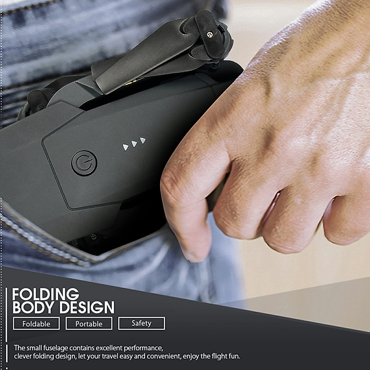 Drone with Camera for Kids and Adults | 720P/1080P/4K HD Wide Angle FPV Live Video | RC Quadcopter Helicopter One Key Start, Gravity Control, Altitude Hold, Headless Mode, Waypoints Functions (4K)